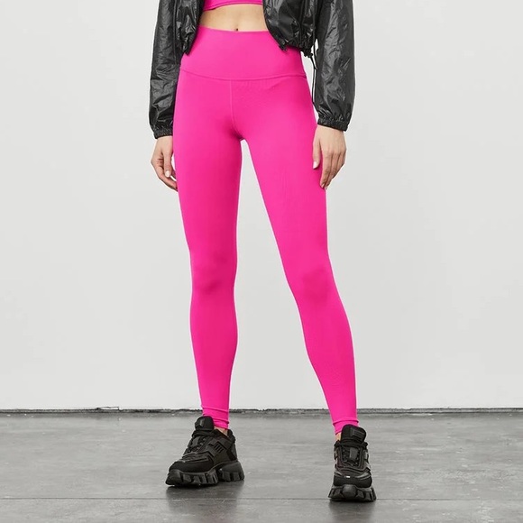 ALO Yoga | Pants & Jumpsuits | Alo Yoga Highwaist Airbrush Legging Neon ...